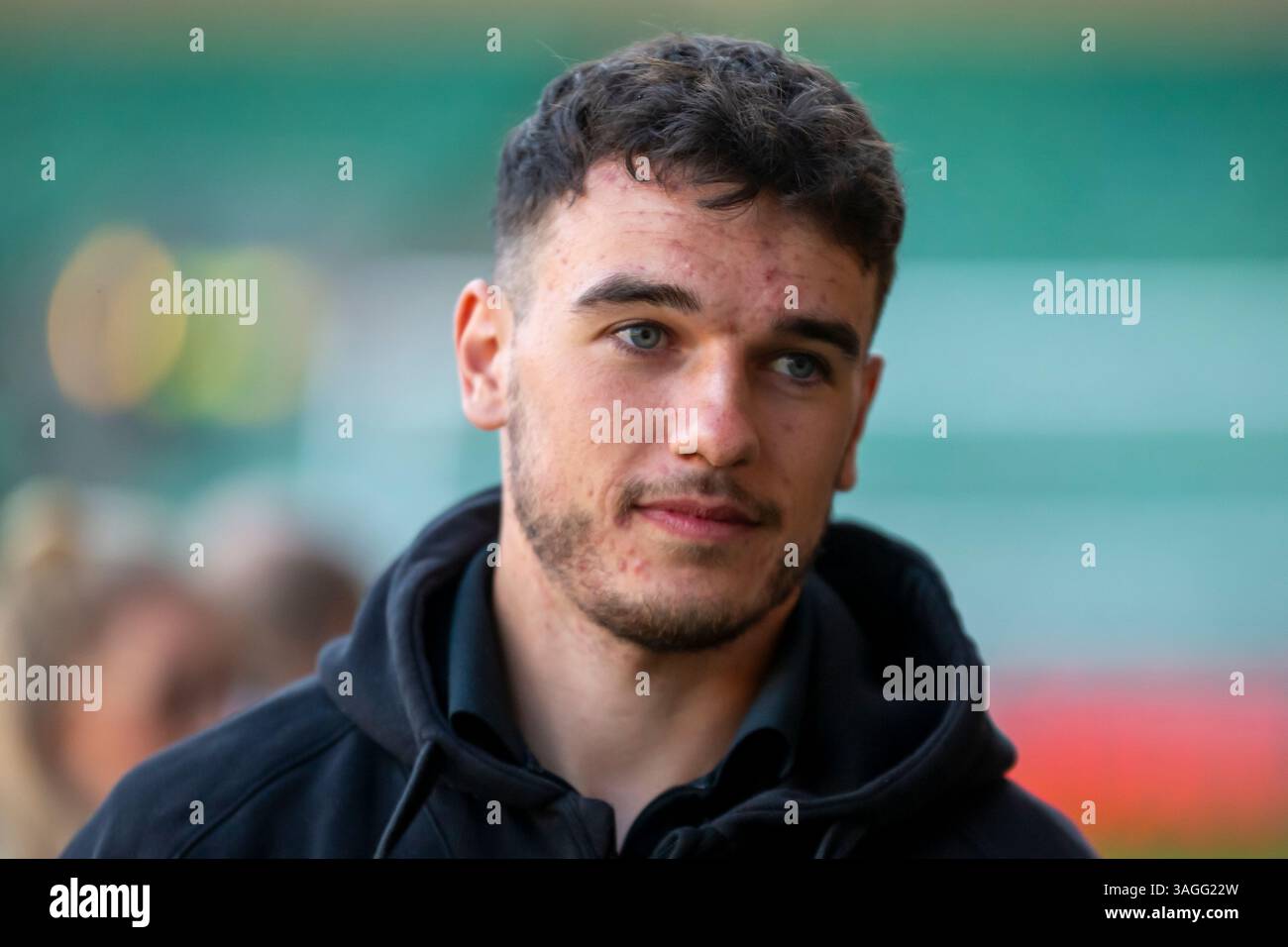 Liam Gibbs of Norwich City arrives before the Sky Bet Championship ...
