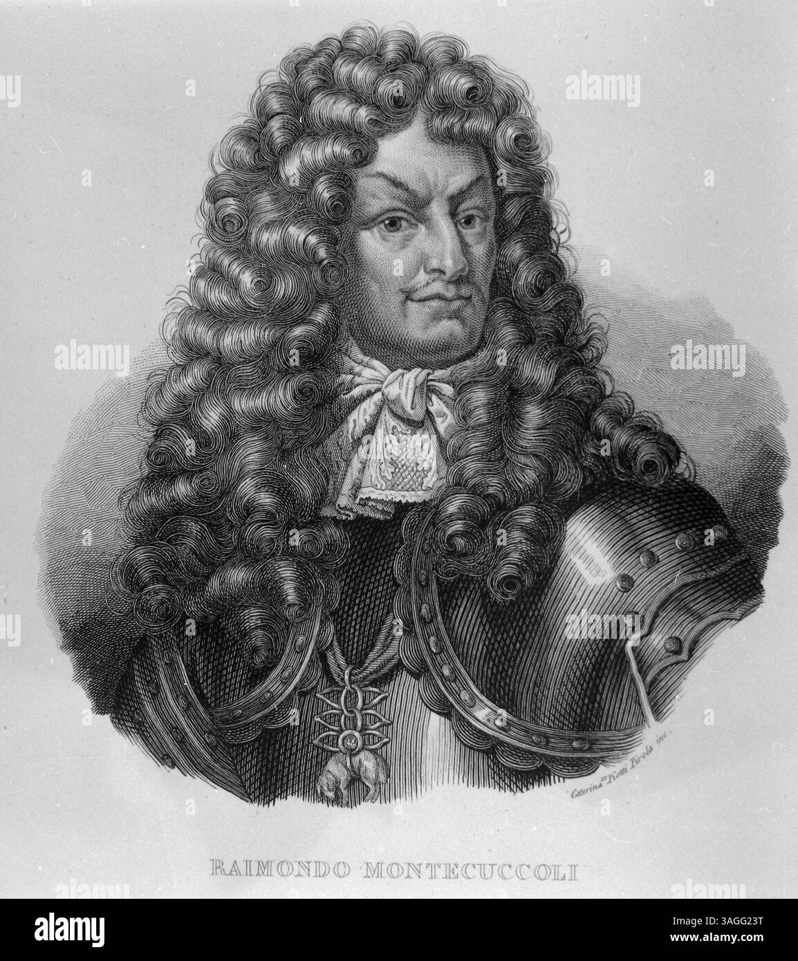 Italian soldier and politician Raimondo Montecuccoli, illustration ...