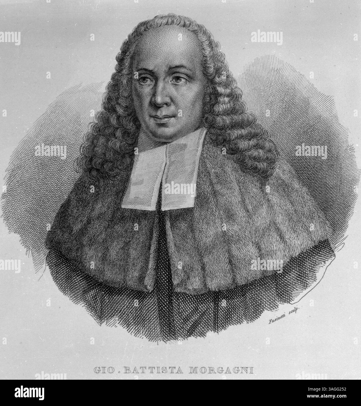 Italian anatomist Giovanni Battista Morgagni, illustration 1800s Stock ...