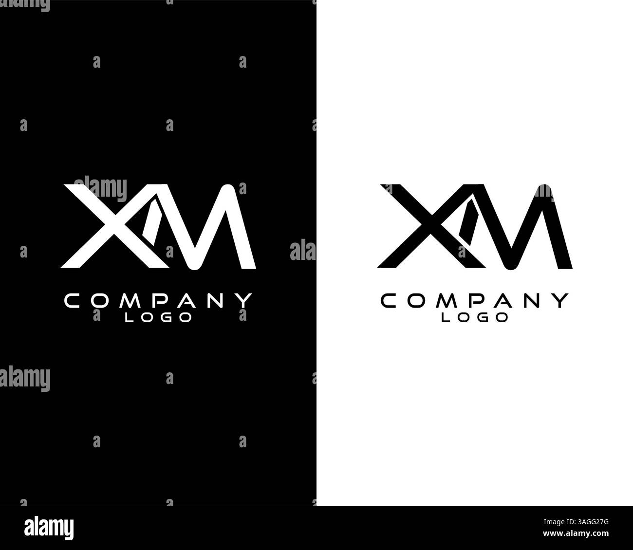 letter XM, MX Monogram logotype vector for company. business identity Stock Vector Image & Art ...