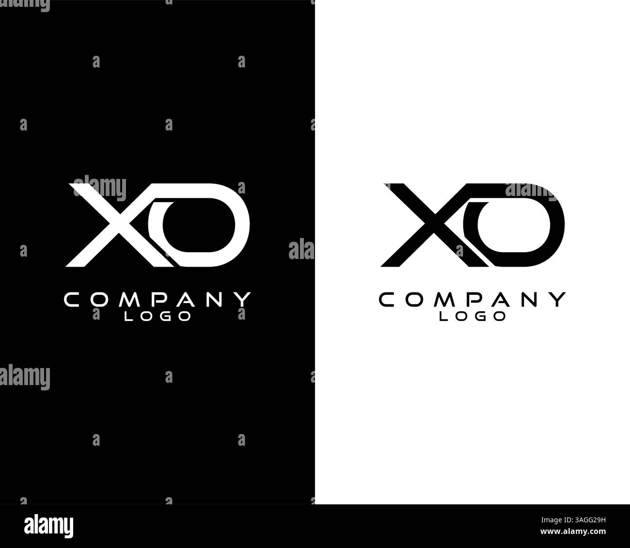 letter XO, OX Monogram logotype vector for company. business identity ...