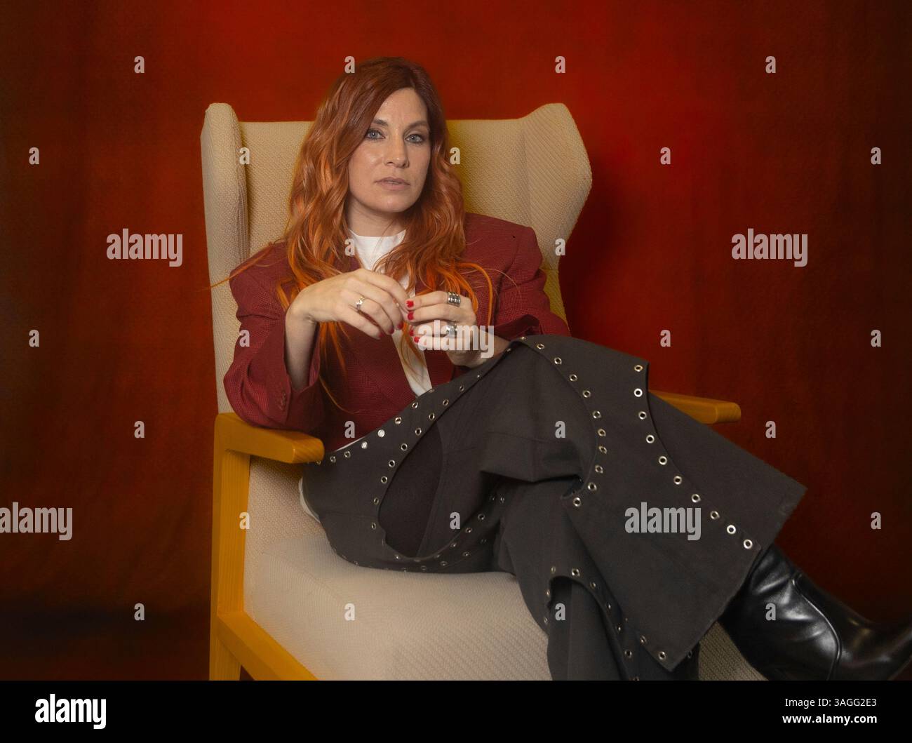 Singer Leire Martínez poses for Europa Press at the Sony Music offices ...
