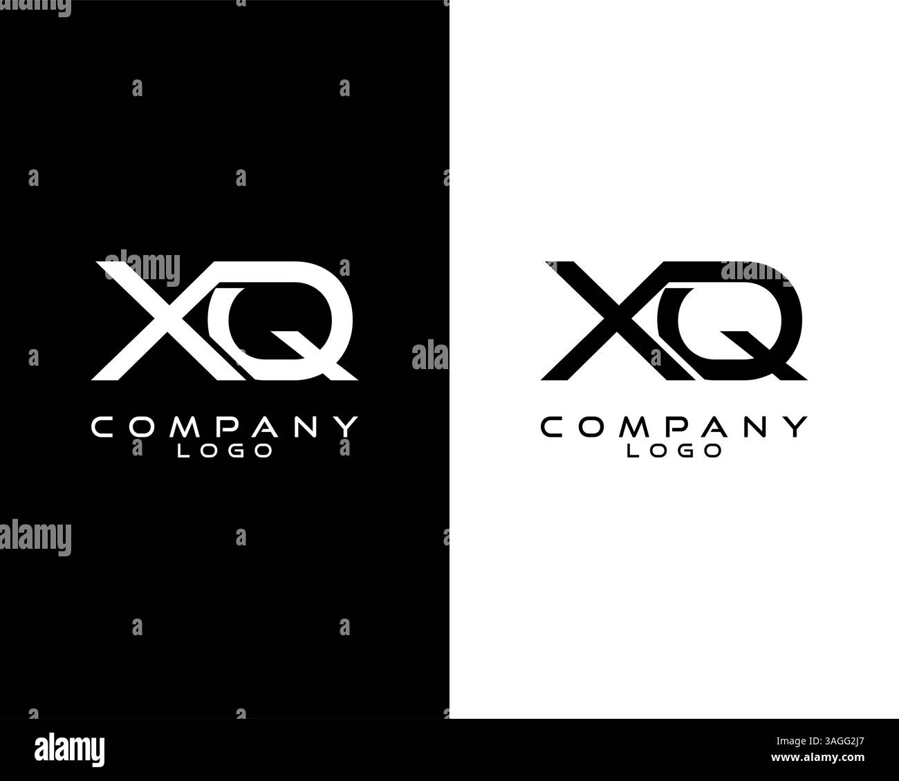 letter XQ, QX Monogram logotype vector for company. business identity ...