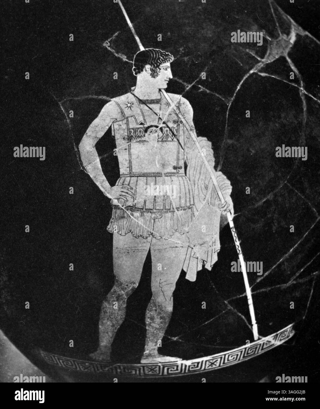 Achilles, ancient Greek paint on amphora Stock Photo - Alamy