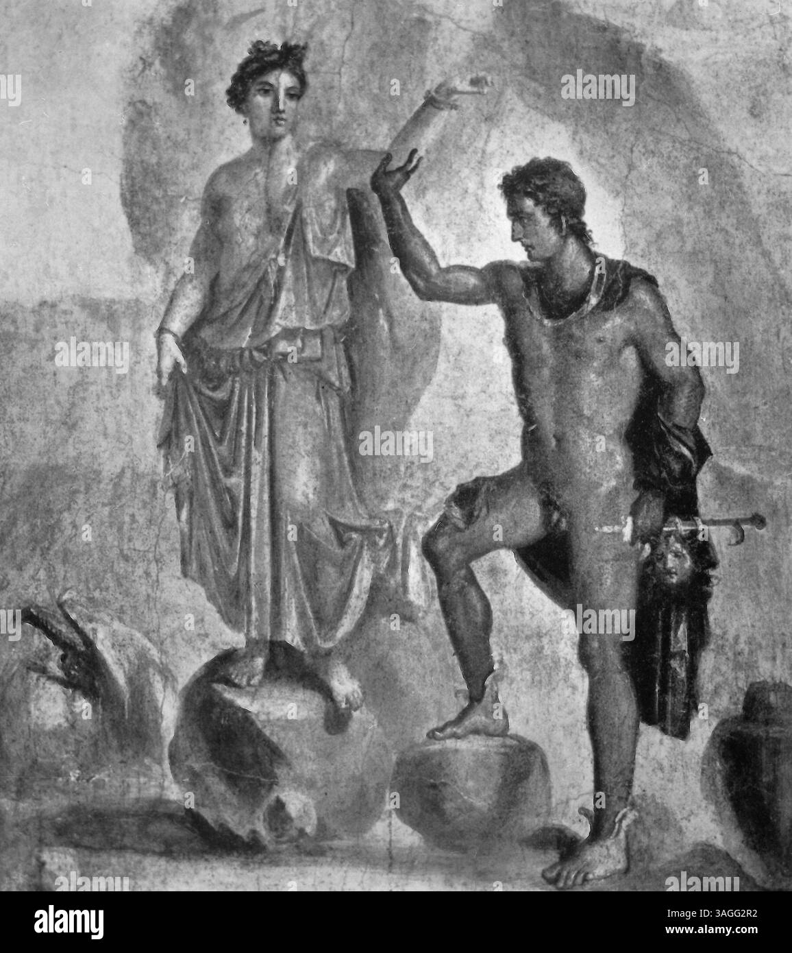 Perseus and Andromeda, ancient Roman painting from Pompeii Stock Photo - Alamy