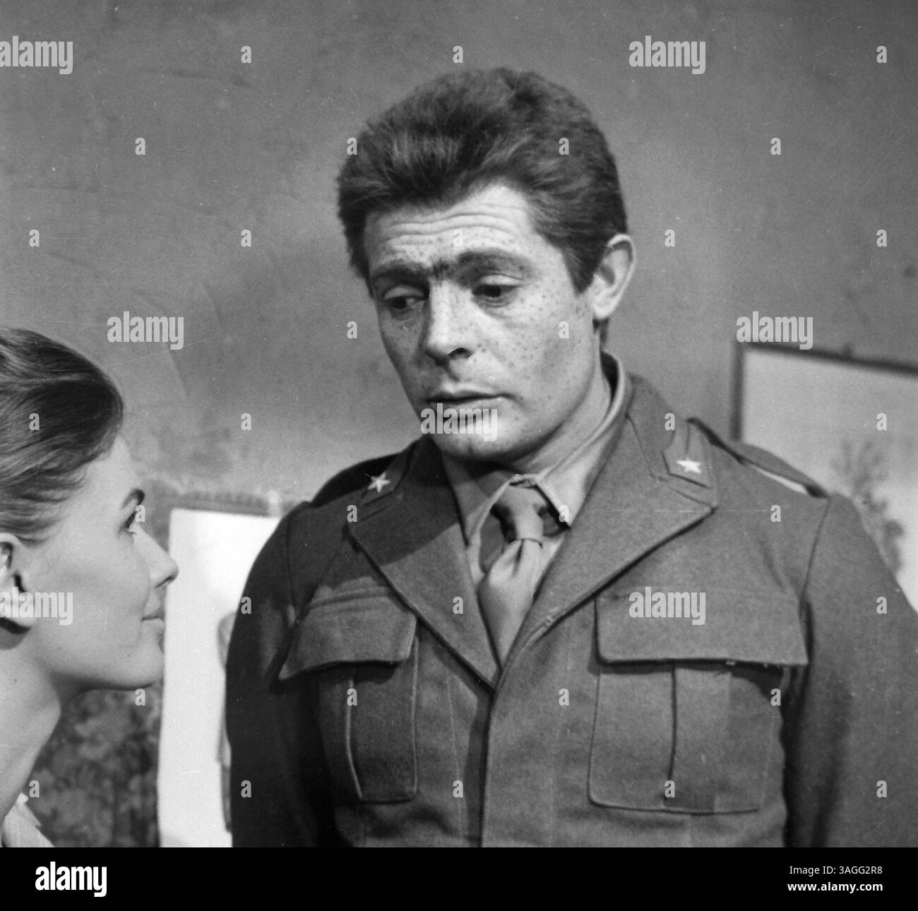 Italian actor Marcello Mastroianni in the movie Black Feathers (Penne ...