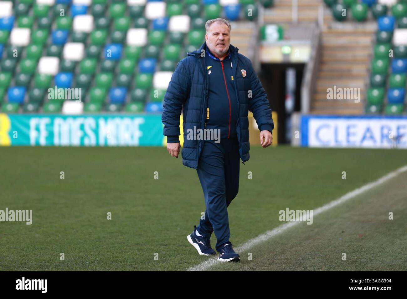 Romania's head coach Massimo Pedrazzini before the UEFA Women's Nations ...