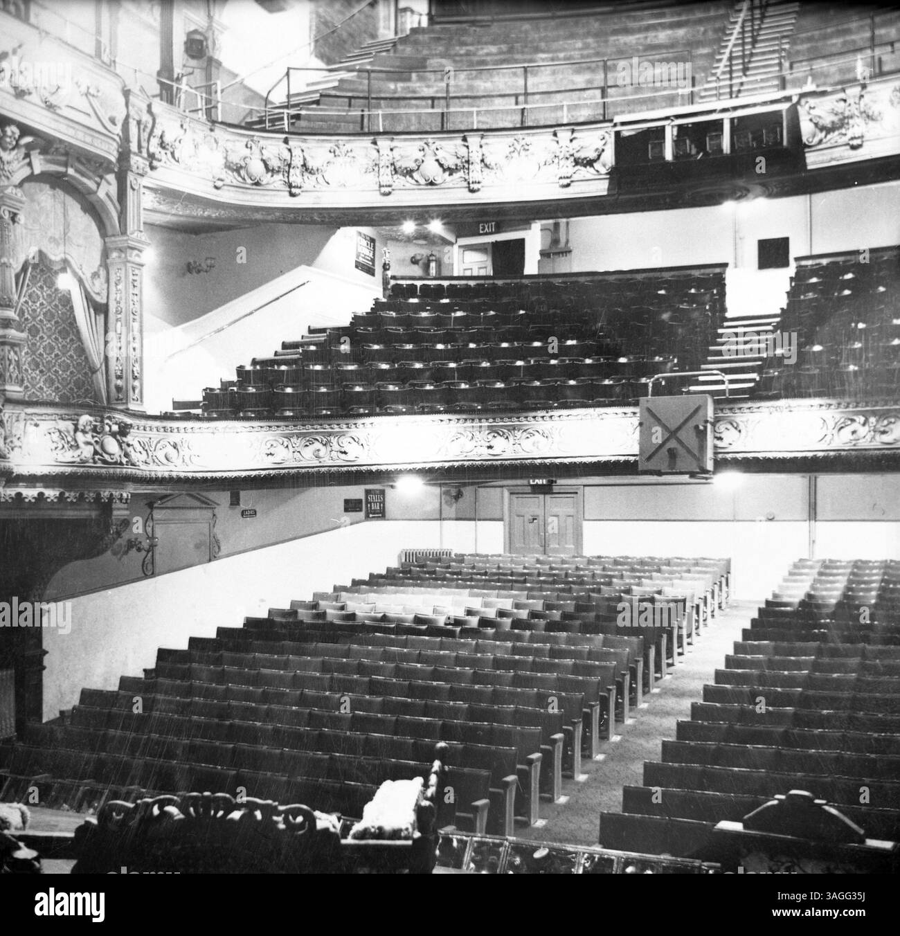 Inside of a theatre, England 1960s Stock Photo - Alamy
