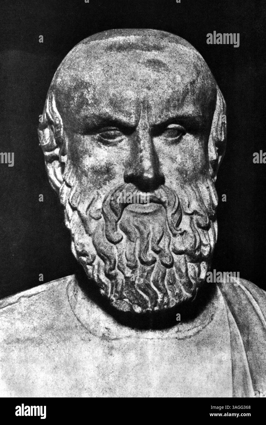 Portrait of Greek tragedian Aeschylus, ancient marble bust Stock Photo ...