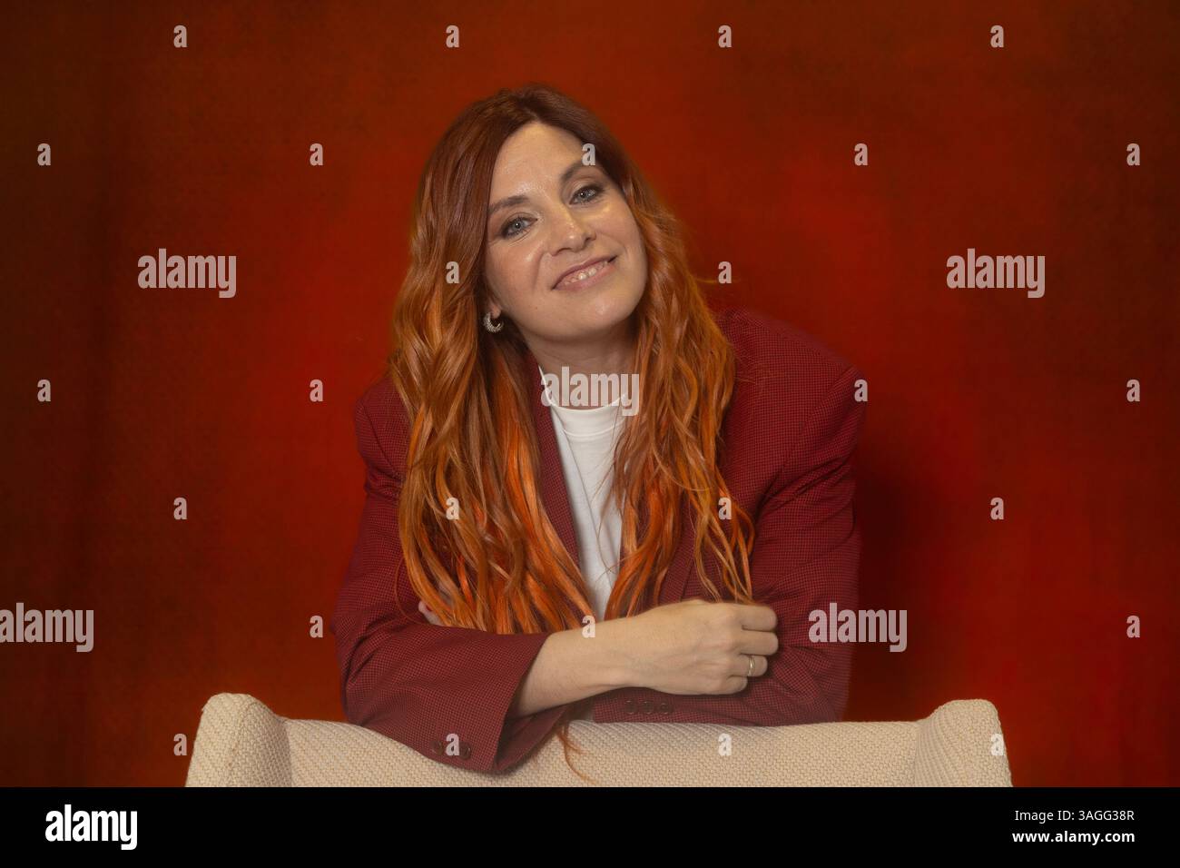 Singer Leire Martínez poses for Europa Press at the Sony Music offices ...