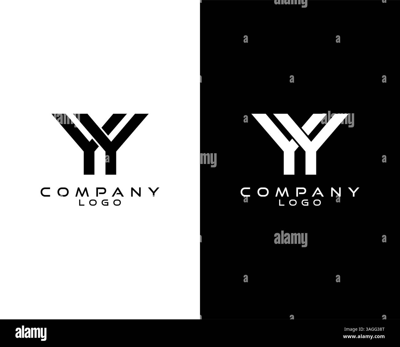 YY, Y modern letter logo design template vector . vector logo for company logo identity Stock ...