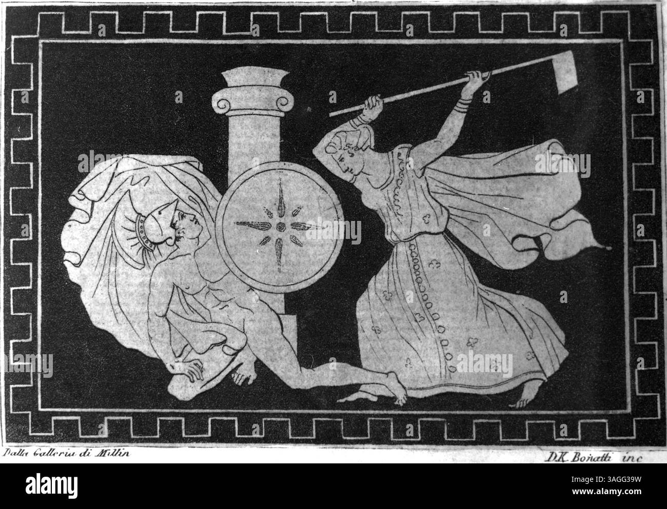 Death of Agamemnon by his wife Clytemnestra, ancient Greek mythology ...
