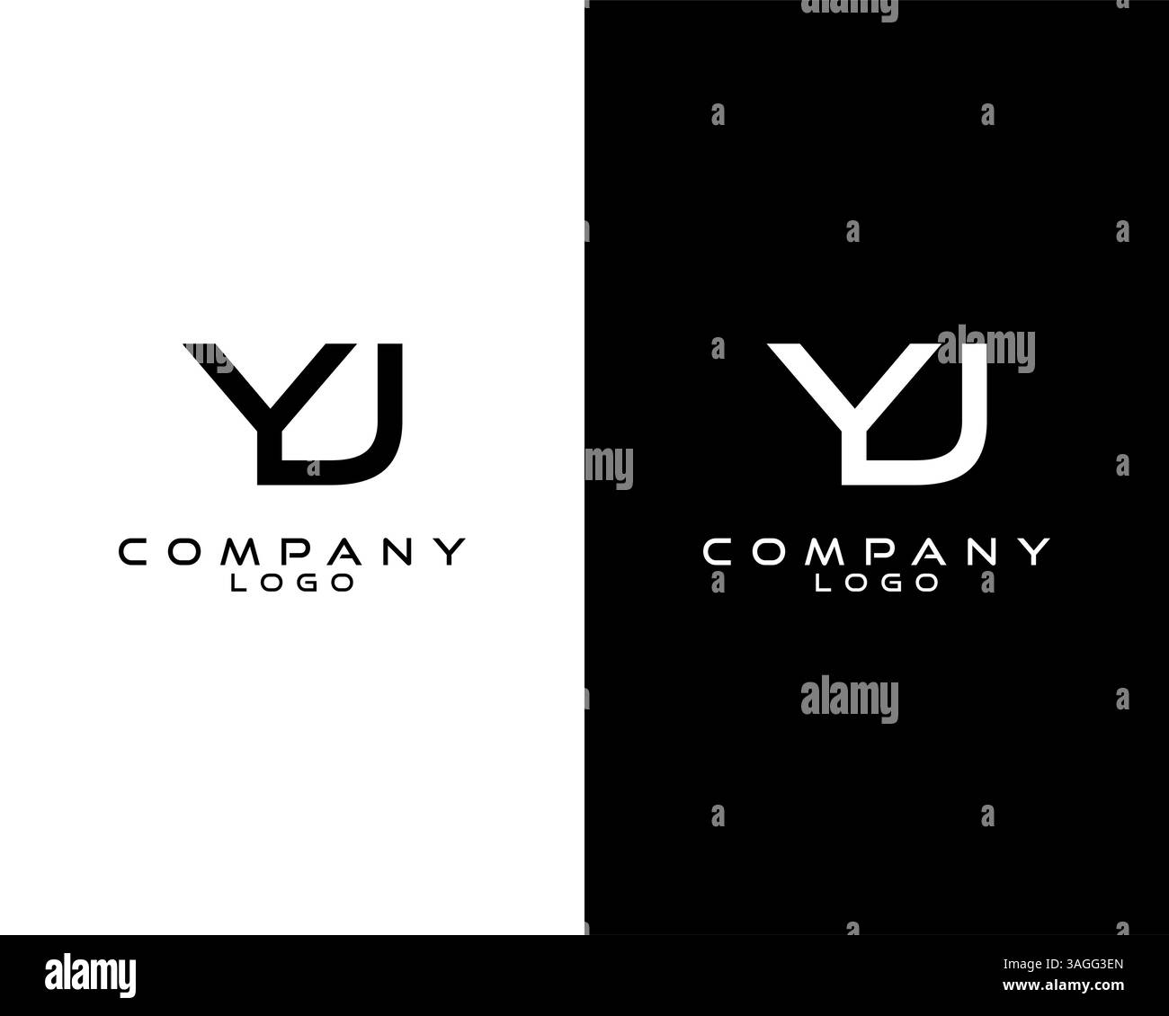 YJ, JY modern letter logo design template vector . vector logo for ...