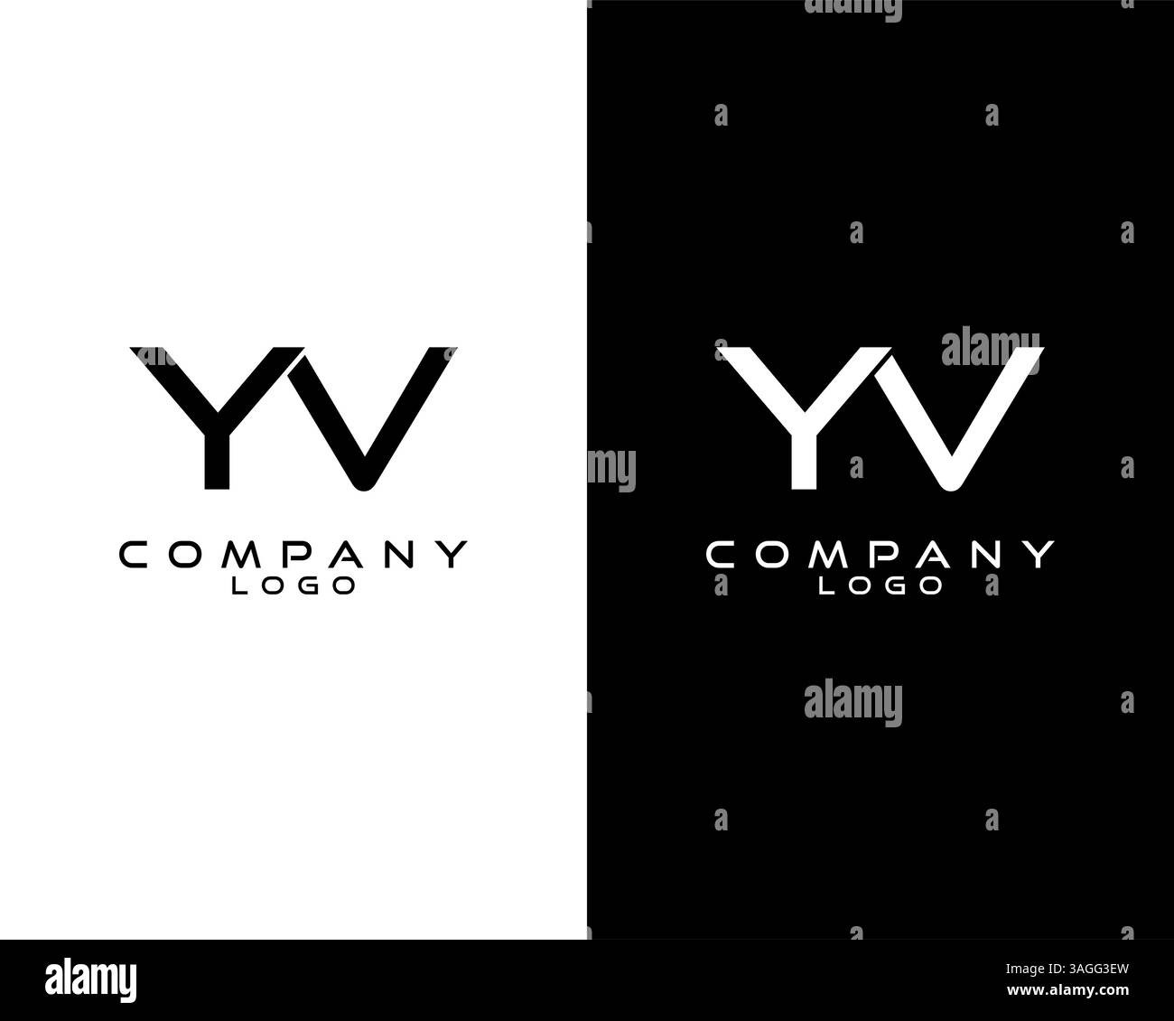 YV, VY modern letter logo design template vector . vector logo for ...