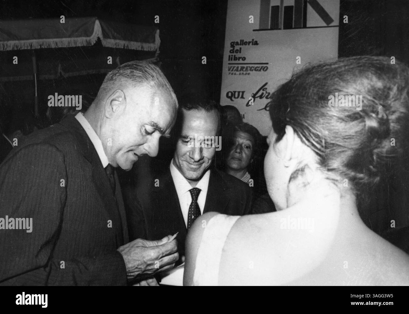 Italian novelist and journalist Alberto Moravia, 1950s Stock Photo - Alamy