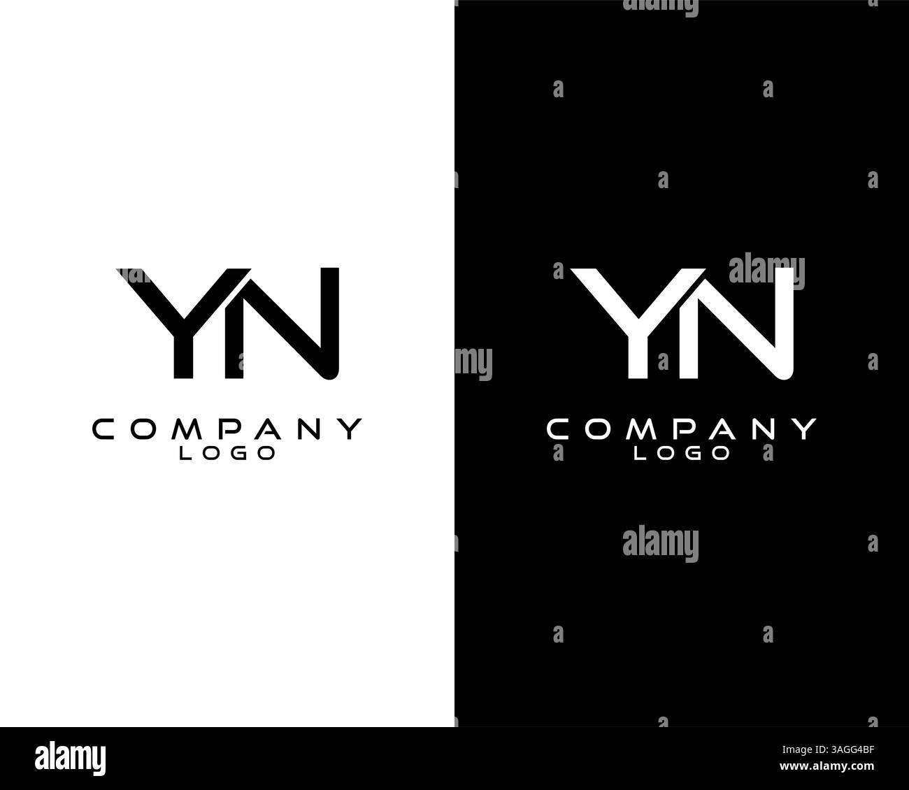 YN, NY modern letter logo design template vector . vector logo for ...