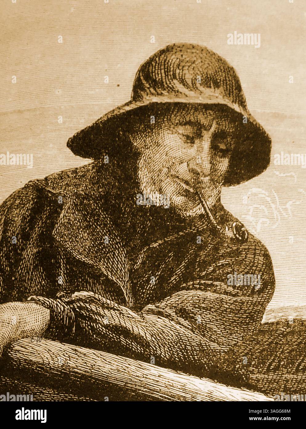 Painting fisherman hat pipe hi-res stock photography and images - Alamy