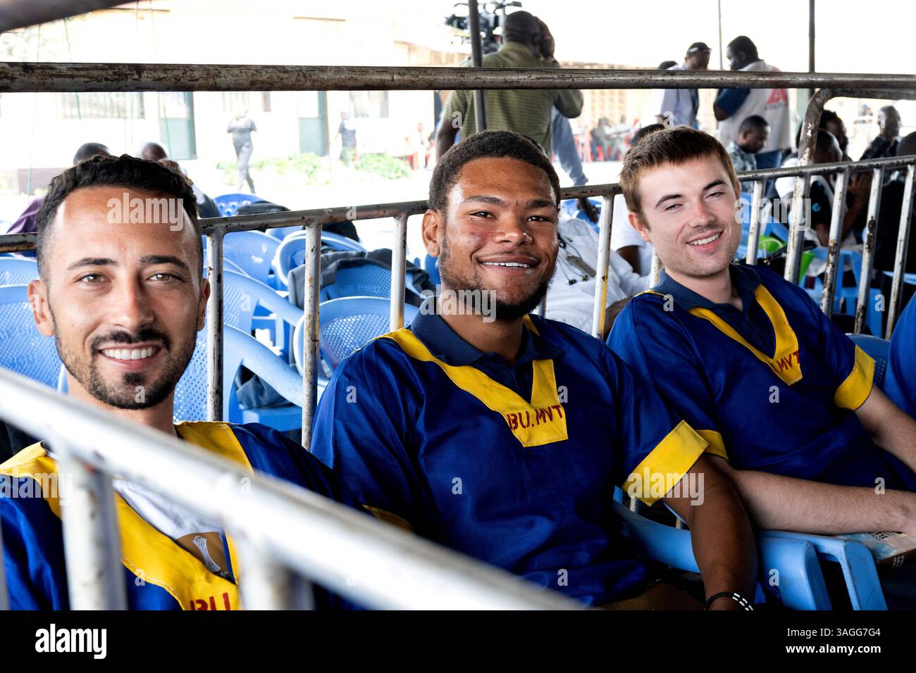 FILE - Benjamin Reuben Zalman-Polun, left, Marcel Malanga and Tyler ...