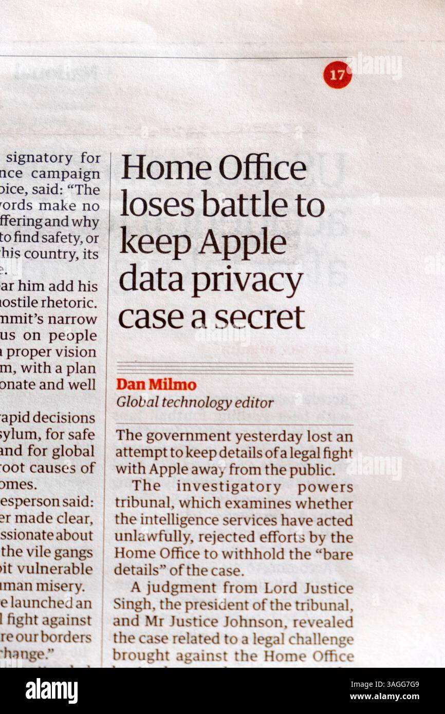 'Home Office loses battle to keep Apple data privacy case a secret ...