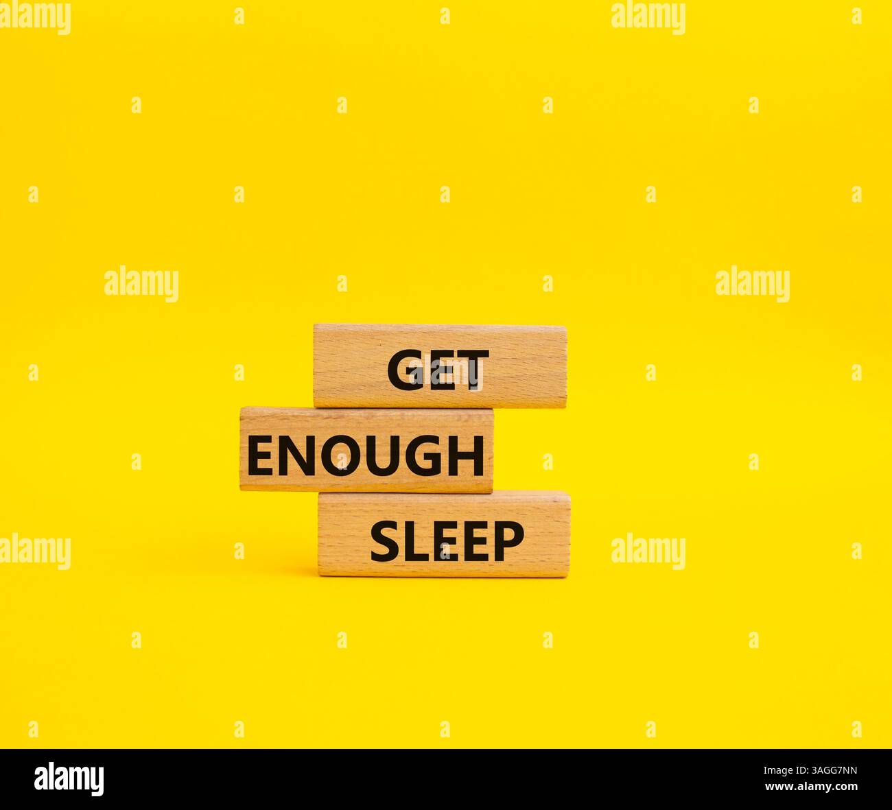 Get enough sleep symbol. Wooden blocks with words Get enough sleep ...