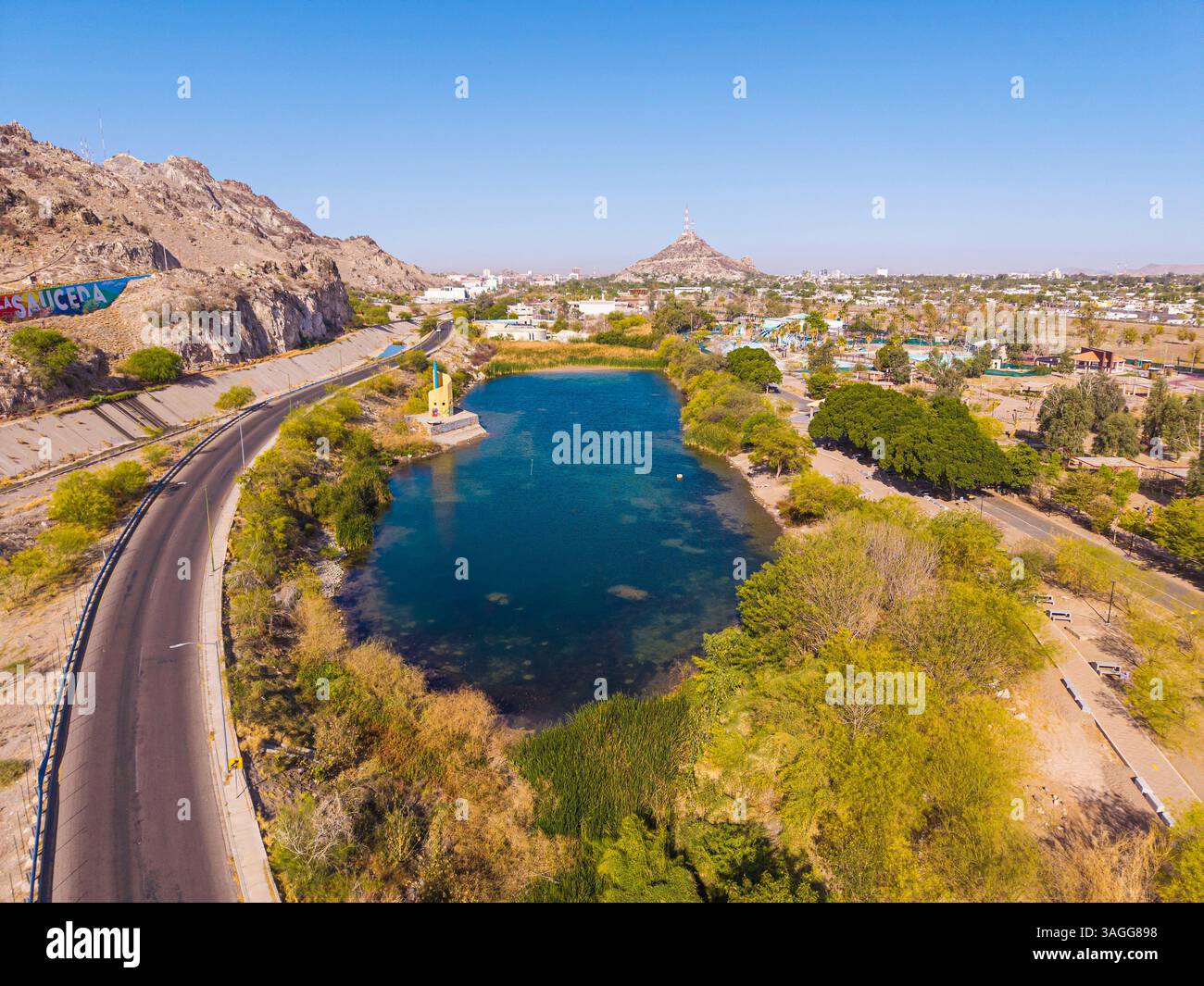La Sauceda Wetland Urban Forest in Hermosillo, Mexico. Formerly known ...