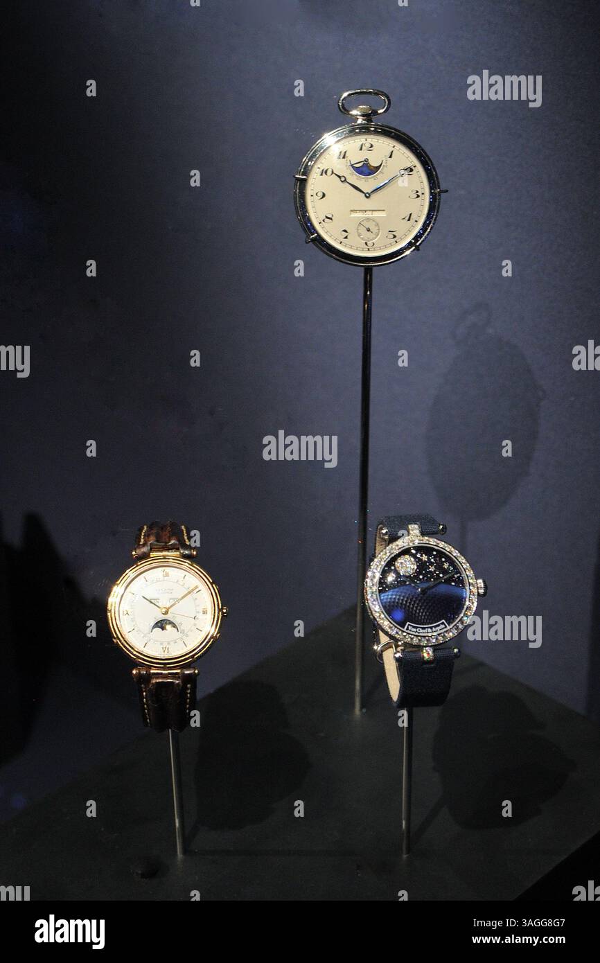 L-R: Watch, 1987, Pocket watch, 1929, and Lady Jour Nuit watch, 2024 ...