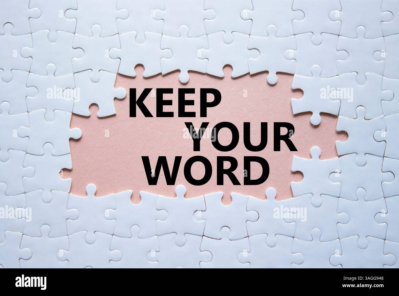 Keep your word symbol. Concept words Keep your word on white puzzle ...
