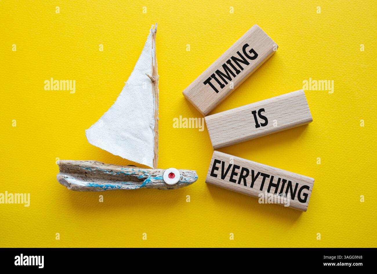 Timing is Everything symbol. Wooden blocks with words Timing is ...