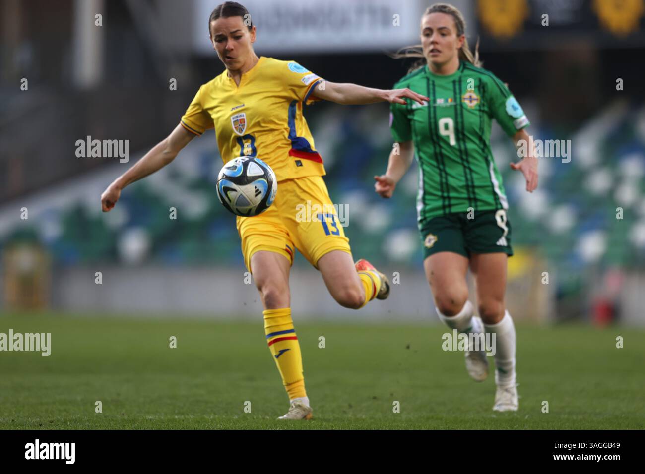 Northern Ireland's Simone Magill (right) and Romania's Erika Gered ...