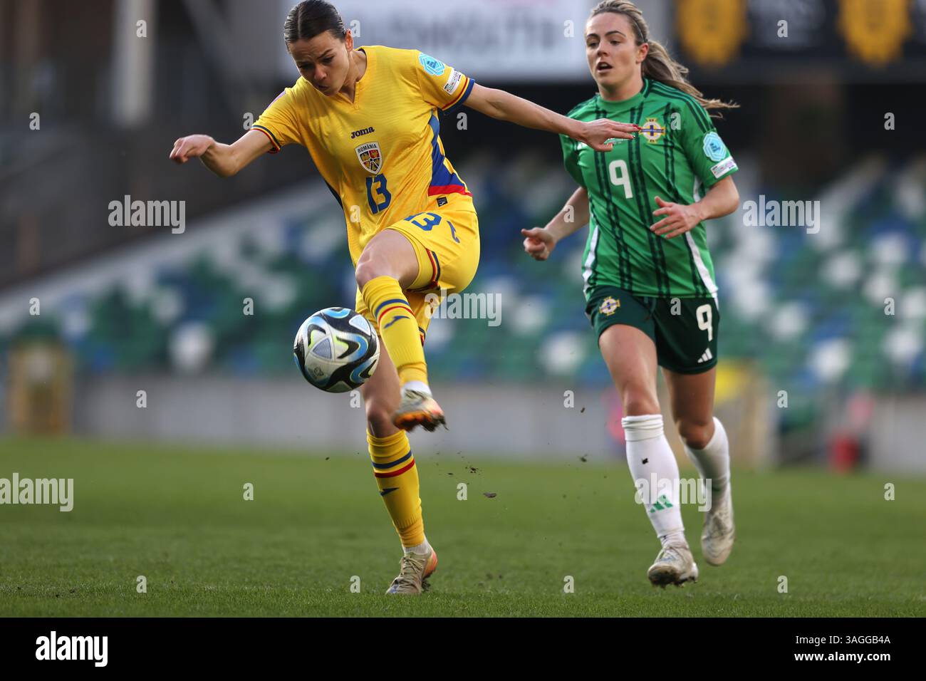 Northern Ireland's Simone Magill (right) and Romania's Erika Gered ...