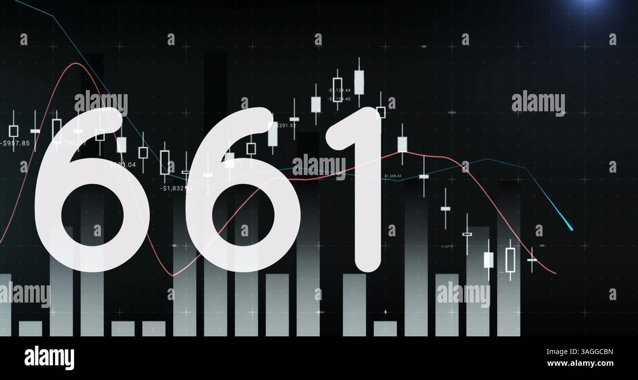 Image of numbers changing over statistics and data processing Stock Photo - Alamy