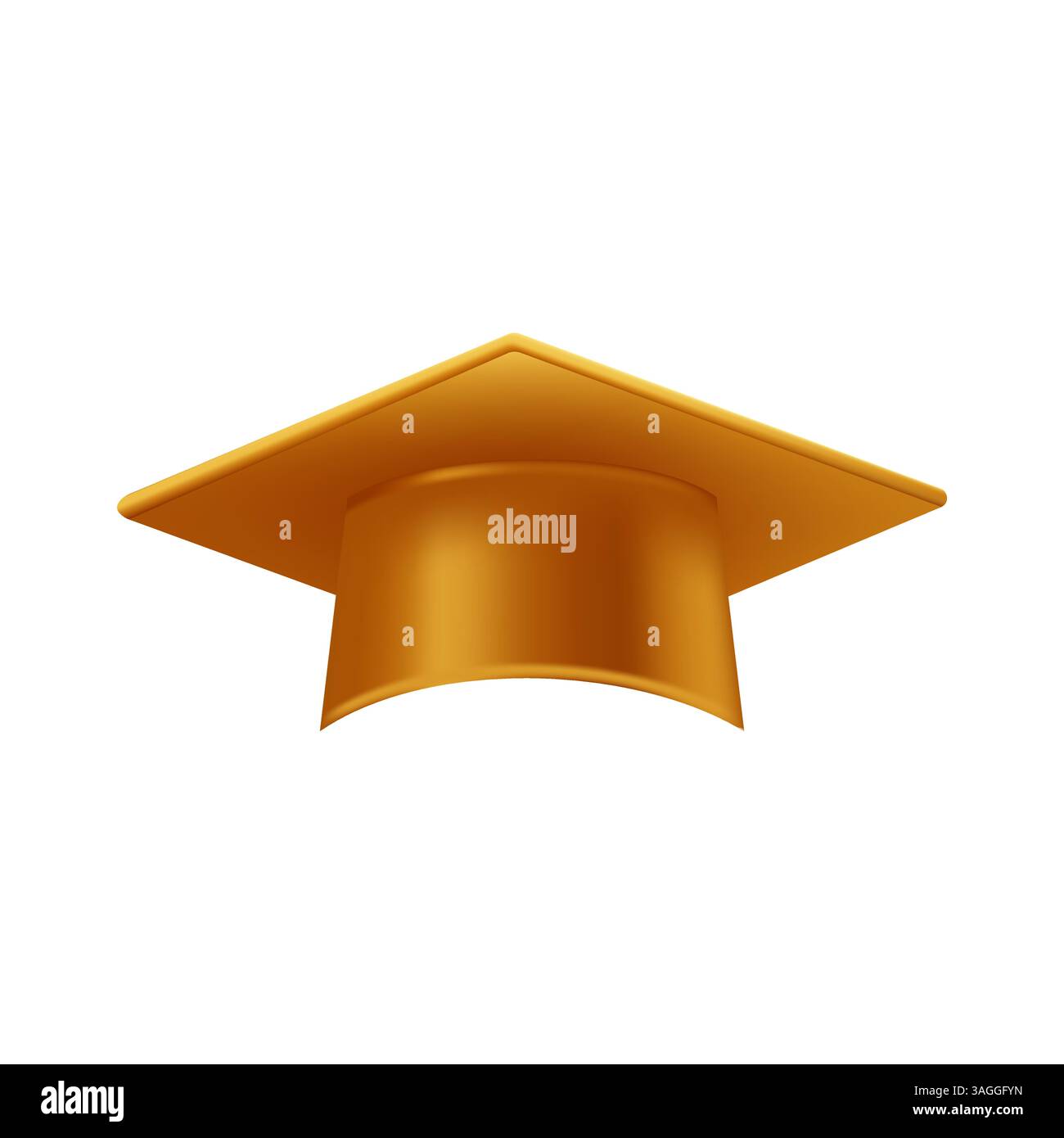 Realistic gold graduate cap. 3D Graduation Doctoral hat Stock Vector ...