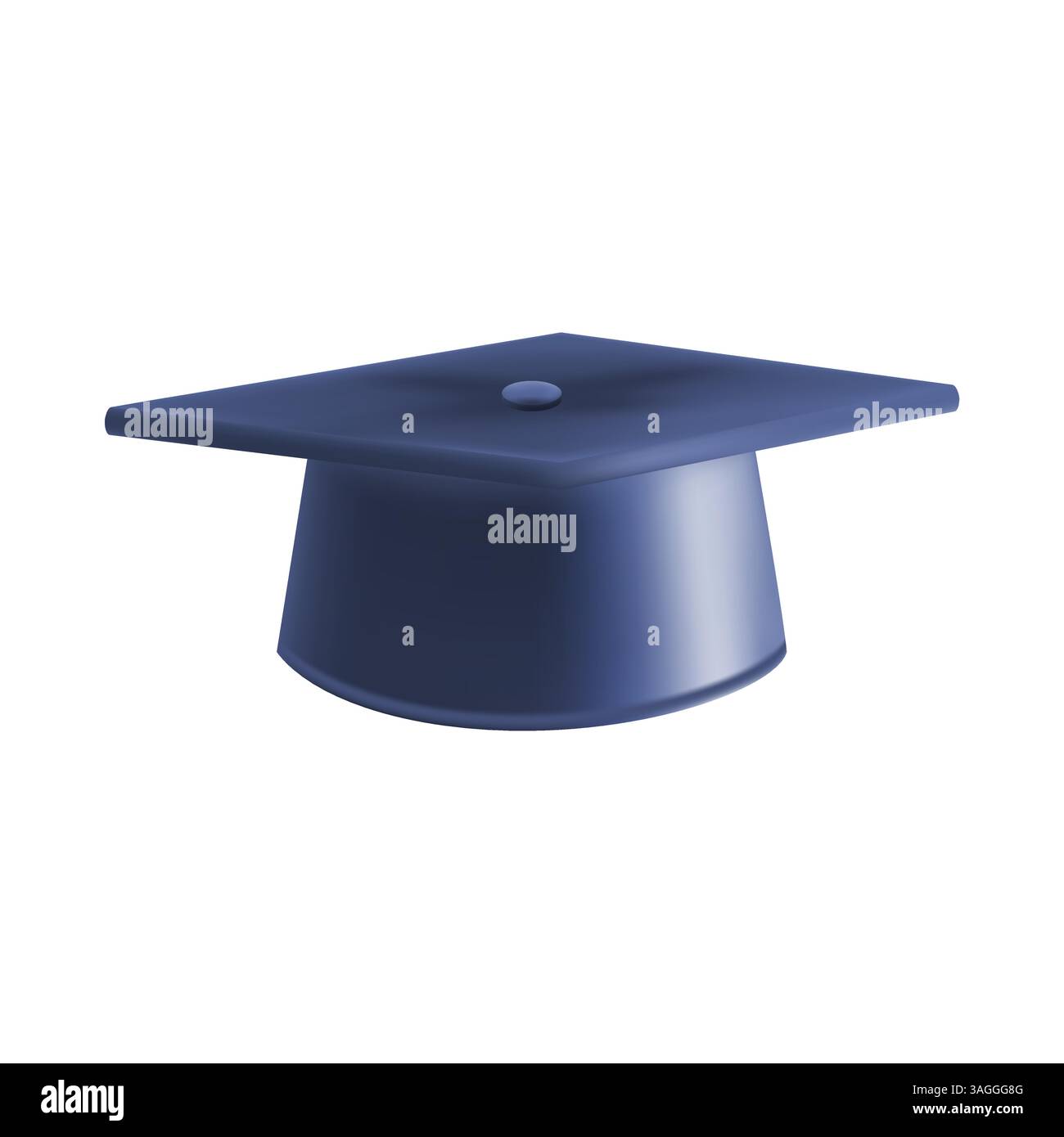 Realistic Blue graduate cap. 3D Graduation Doctoral hat Stock Vector ...