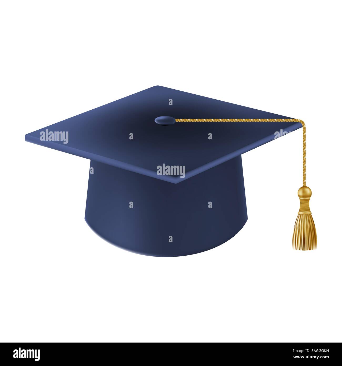 Realistic Blue graduate cap. 3D Graduation Doctoral hat Stock Vector ...