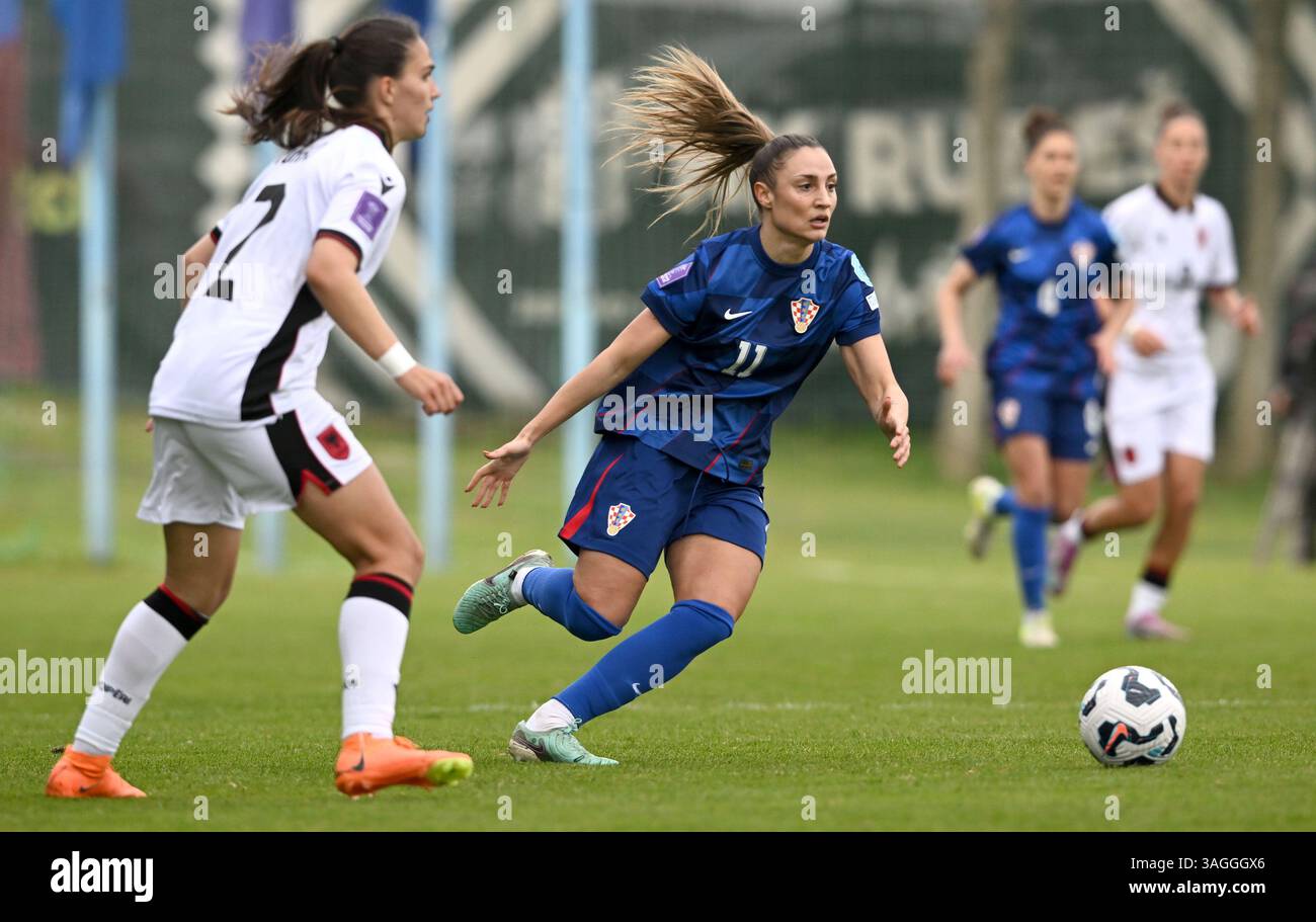 ZAGREB, CROATIA - APRIL 8: Croatia's Ivana Slipcevic during the UEFA ...