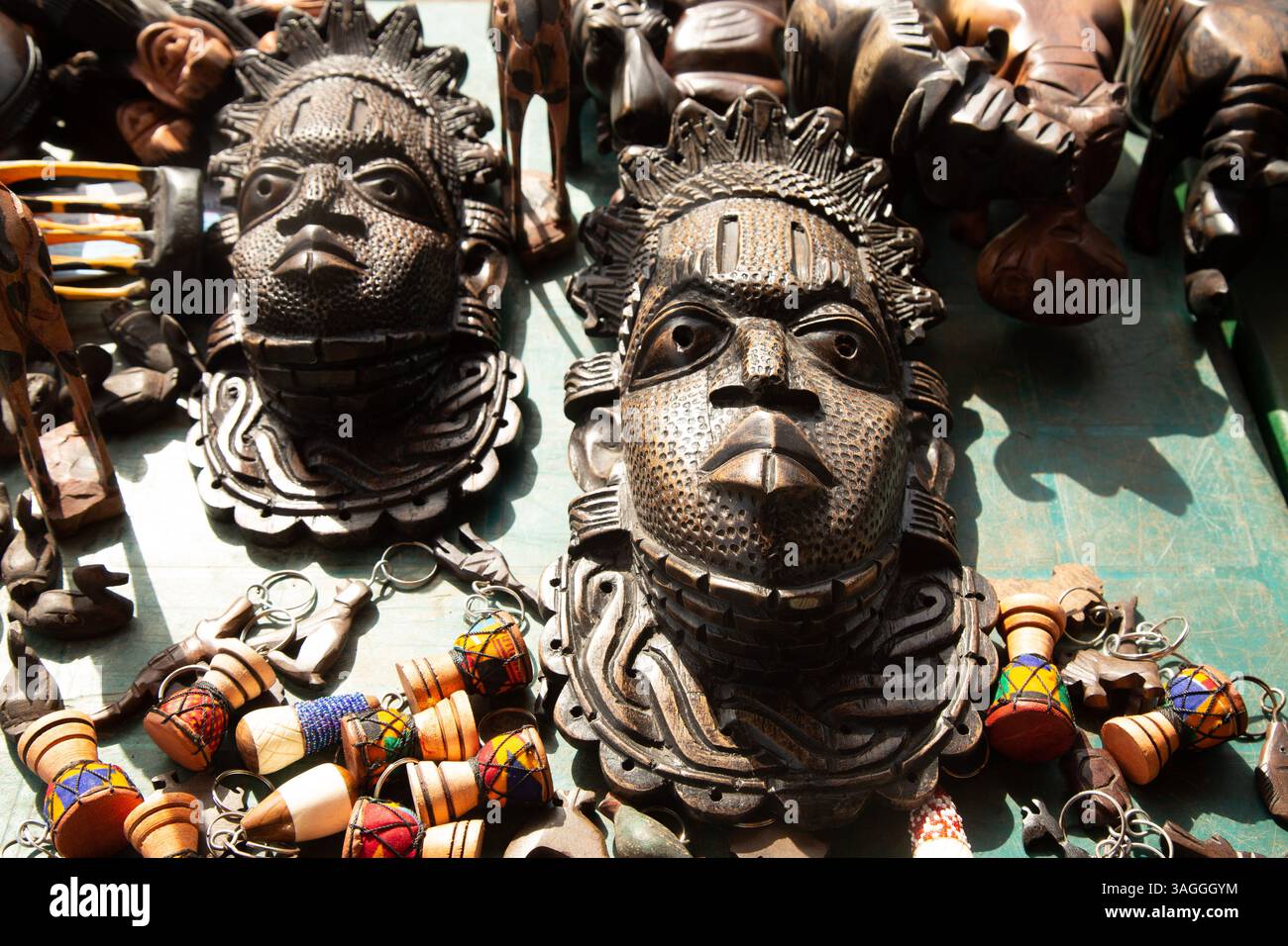 Festac 77 Mask display at Alaafin Coronation Ceremony in Oyo Stock ...