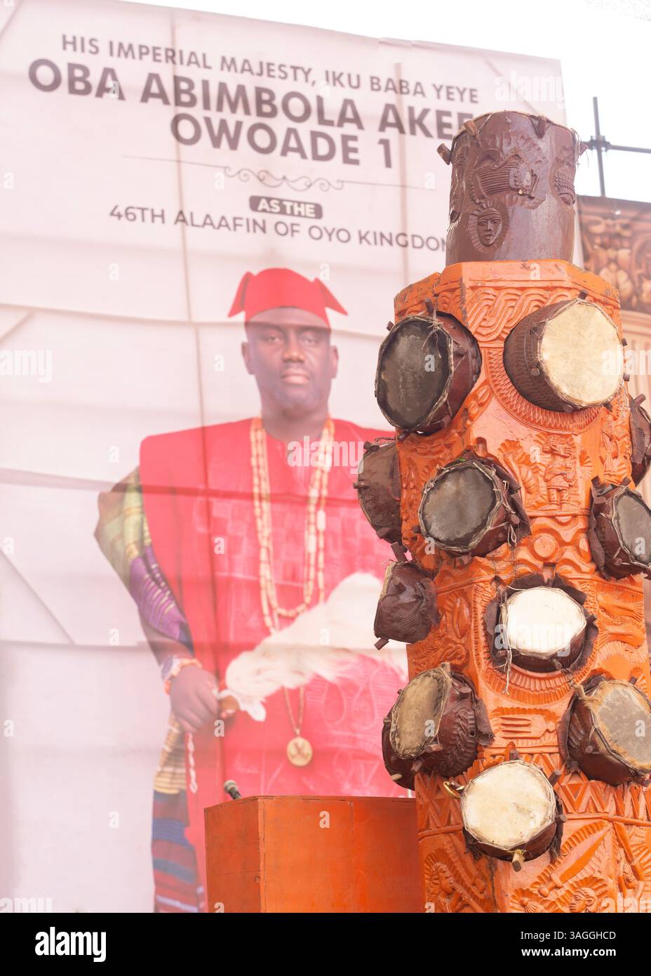 His Imperial Majesty, Iku Baba Yeye Oba Abimbola Akeem Owoade 1, during ...