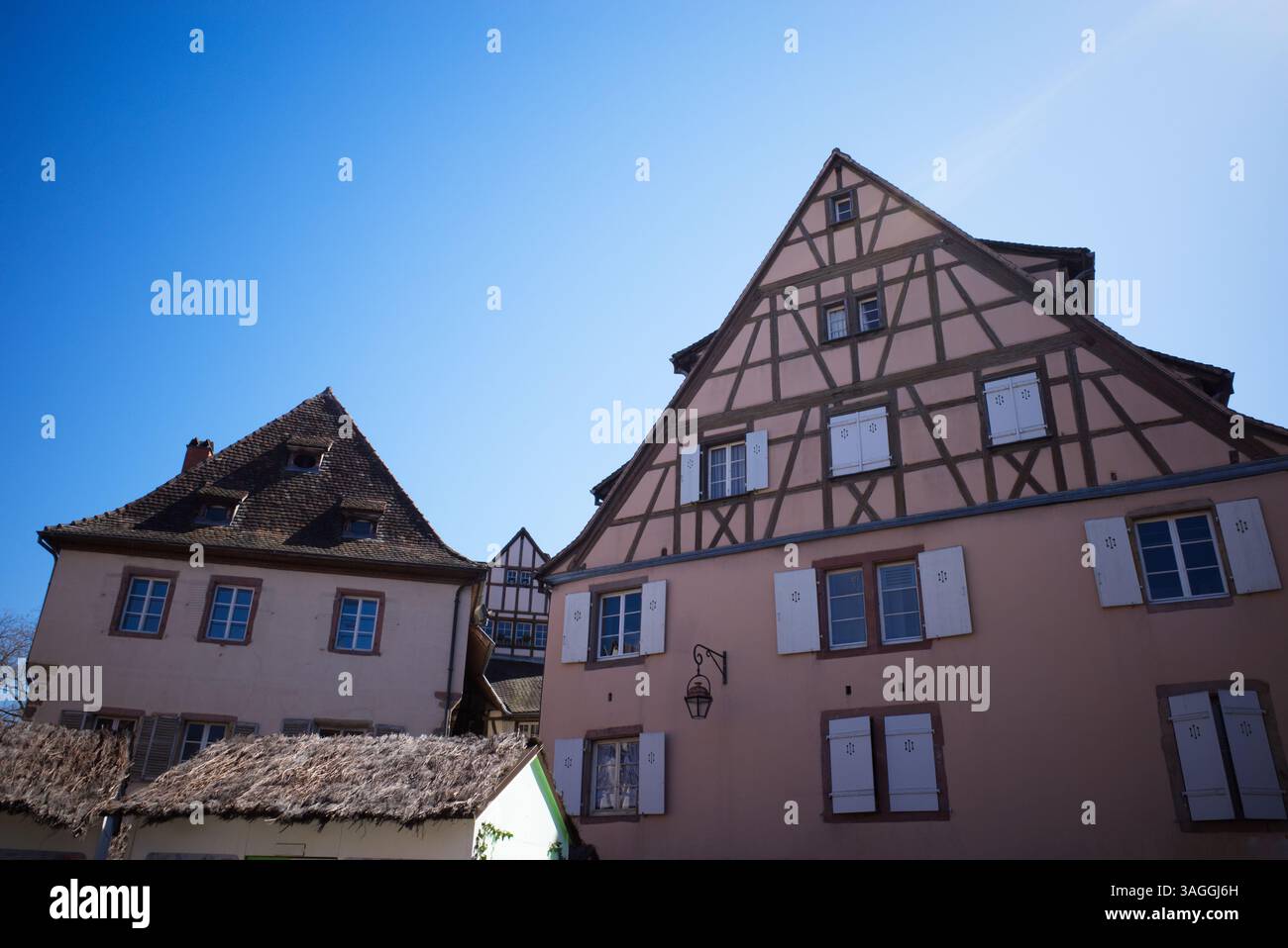 Colmar, France. April 07, 2025. Half-timbered houses in Colmar Stock ...