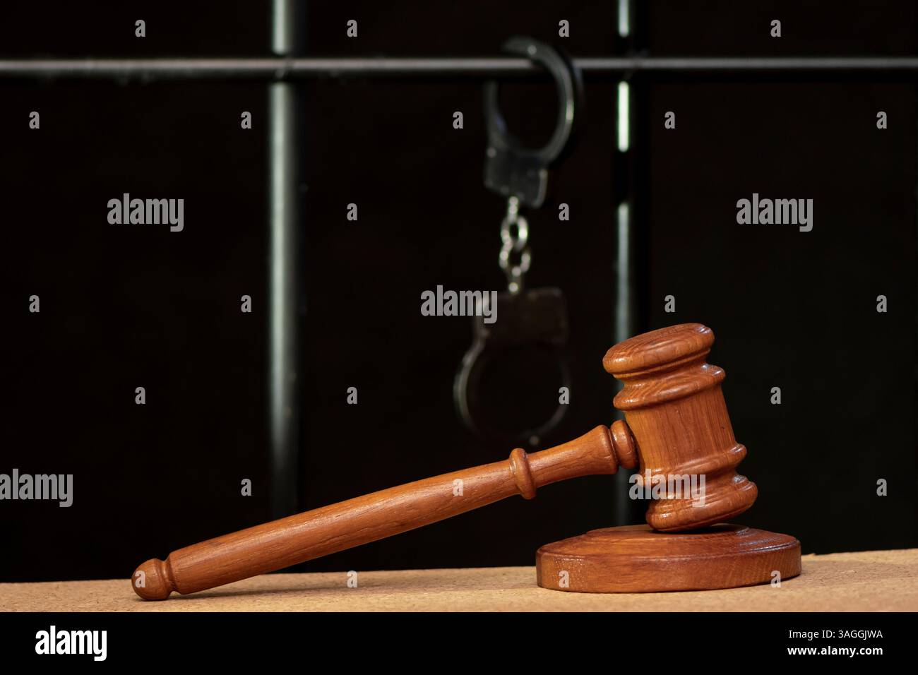 A scene that epitomises justice, judicial power and incarceration Stock Photo - Alamy