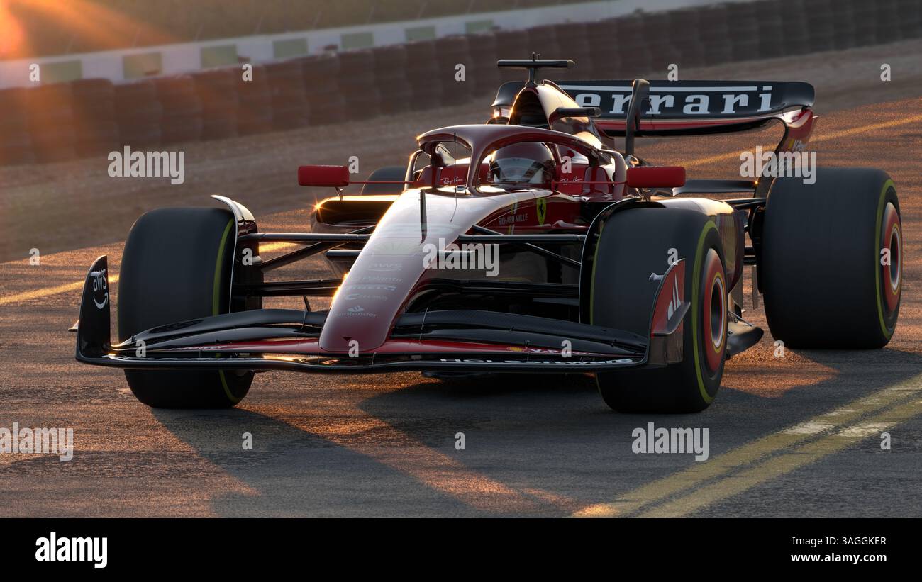 Scuderia Ferrari F1 SF24 on track Stock Photo - Alamy