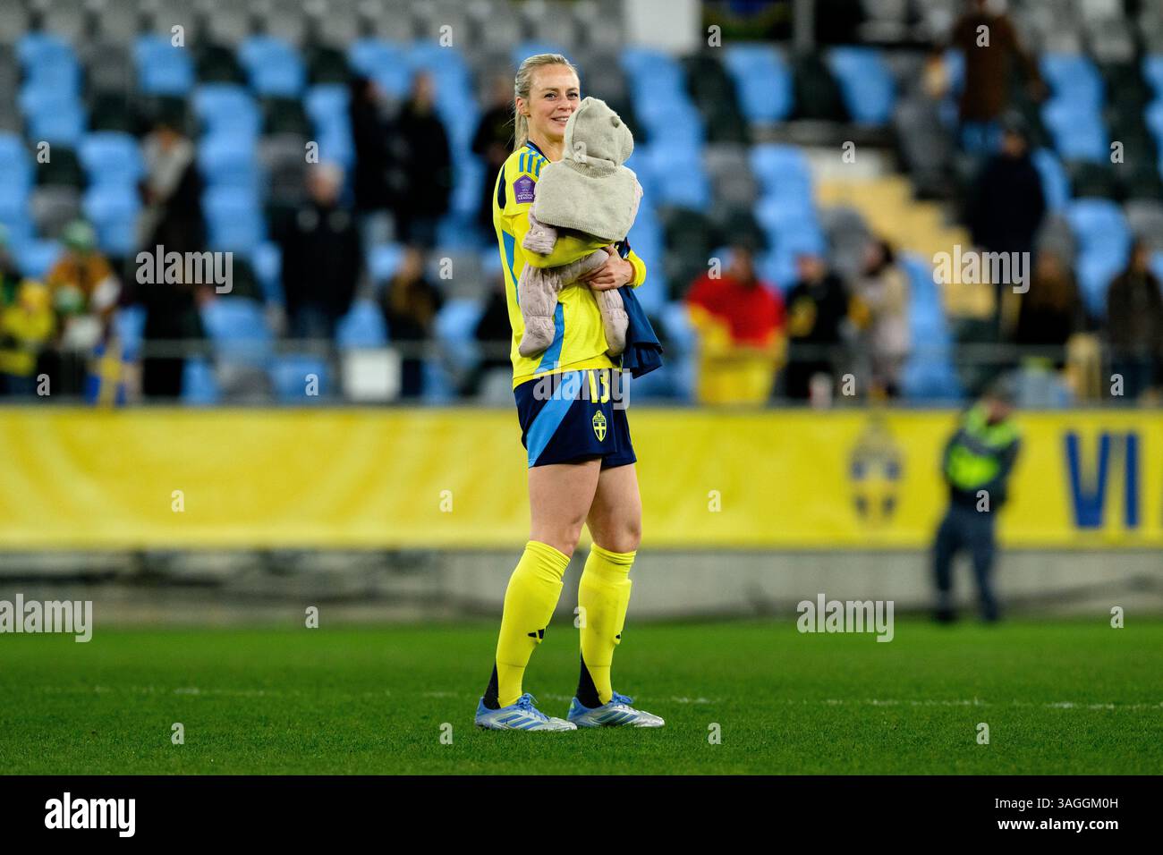 Amanda Ilestedt of, Sweden. , . after the UEFA Women's Nations League ...