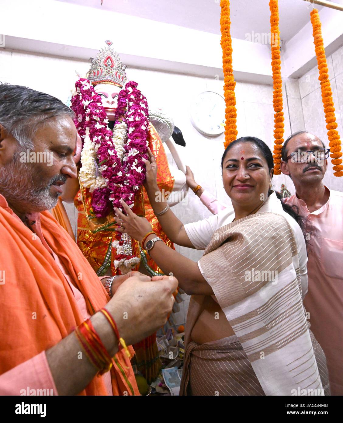 NEW DELHI, INDIA - APRIL 8: Delhi Chief Minister Rekha Gupta offering ...