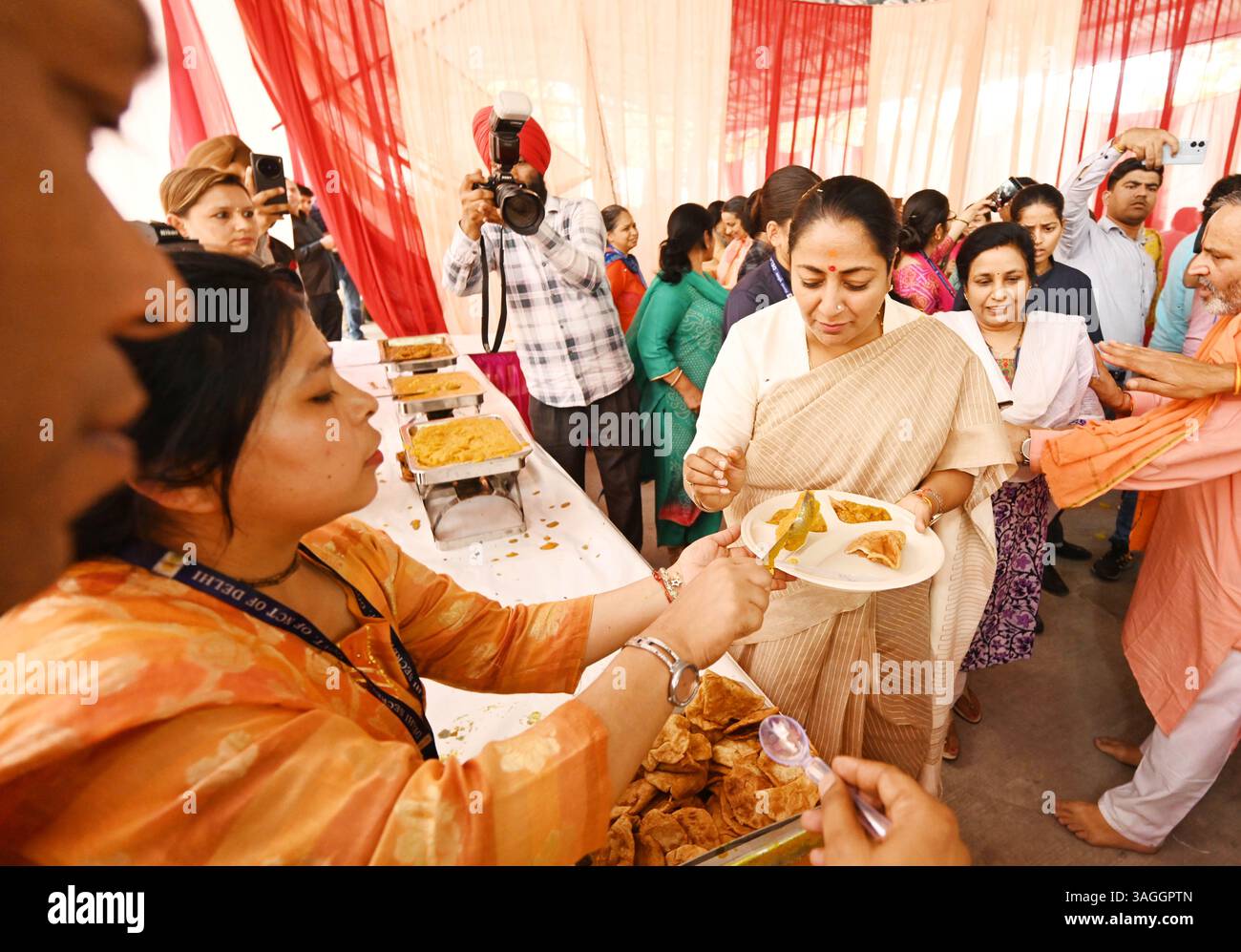 NEW DELHI, INDIA - APRIL 8: Delhi Chief Minister Rekha Gupta during ...