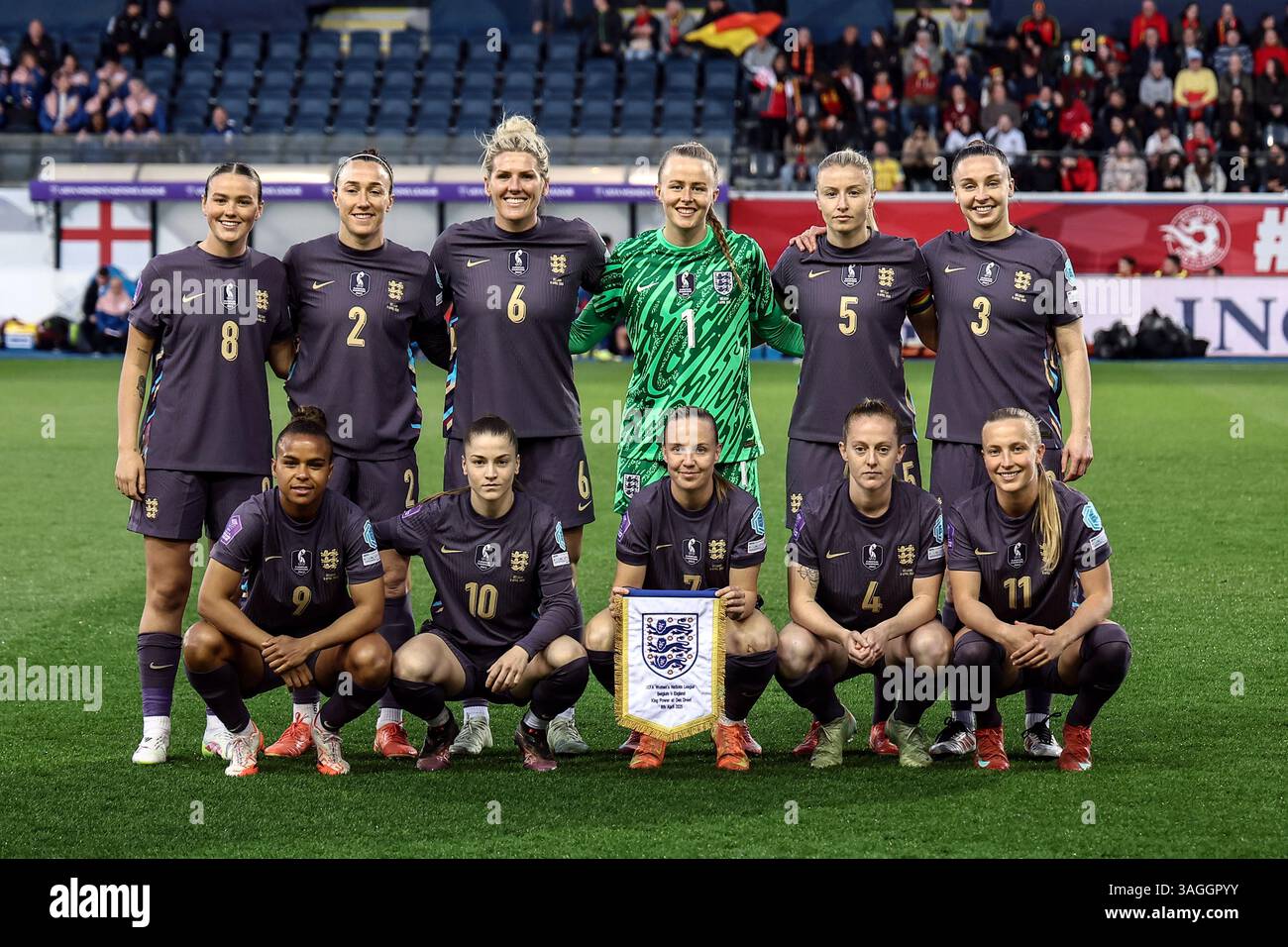 England starting line up during the UEFA Women's Nations League, League ...