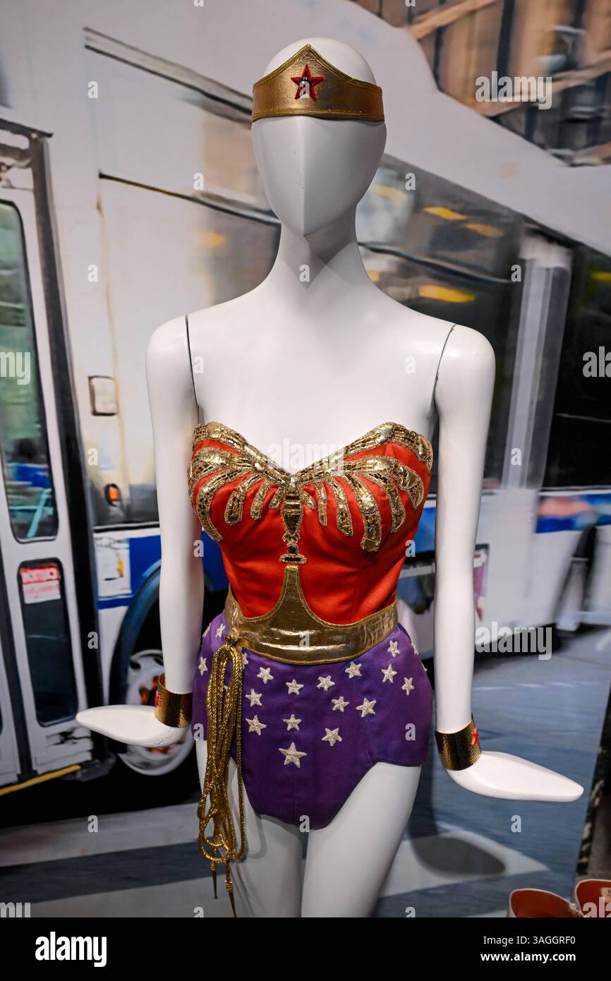 Wonder Woman original Americana uniform bodysuit worn by Lynda Carter ...