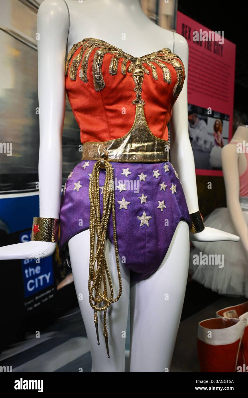 Wonder Woman original Americana uniform bodysuit worn by Lynda Carter ...