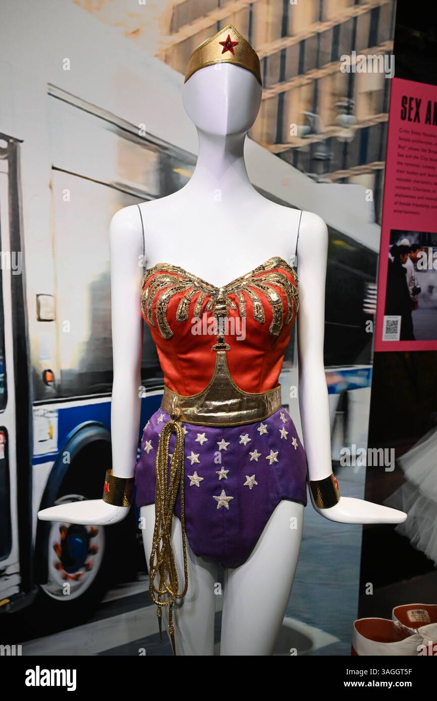 Wonder Woman original Americana uniform bodysuit worn by Lynda Carter ...