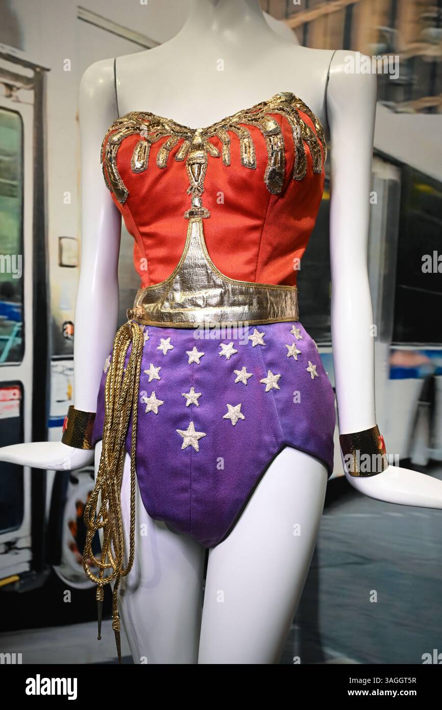 Wonder Woman original Americana uniform bodysuit worn by Lynda Carter ...