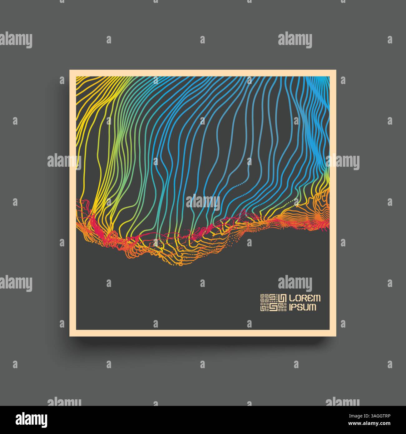 Array with Dynamic Particles. Textbook, booklet or notebook mockup ...