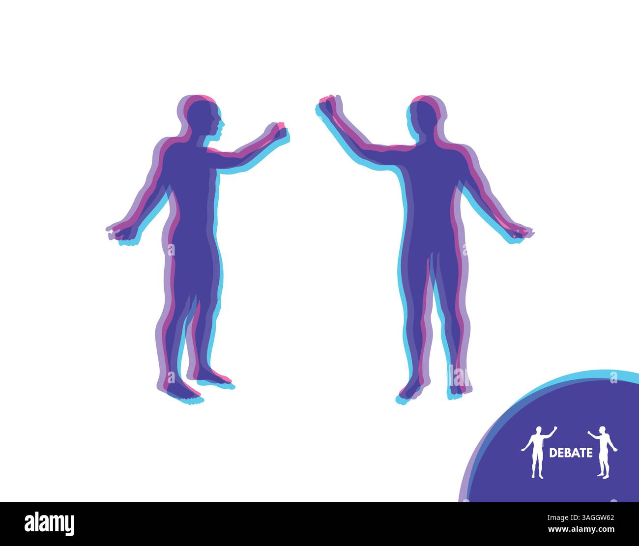 Two angry men arguing with each other. Concept communication. Hard ...